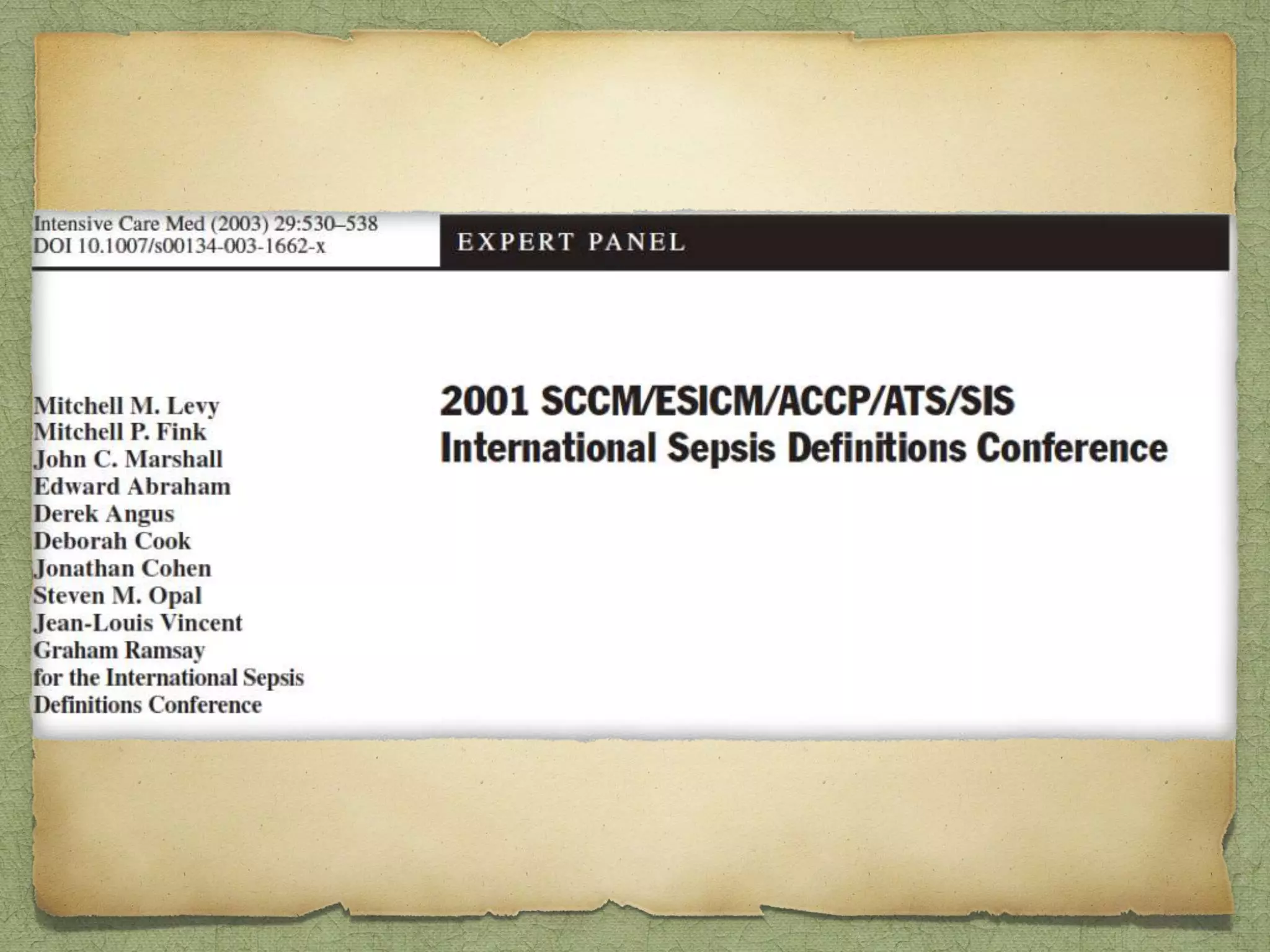 Sepsis definition | PPTX