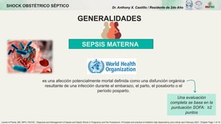 SEPSIS en pacientes embarazadas manejo y protocolos | PPTX