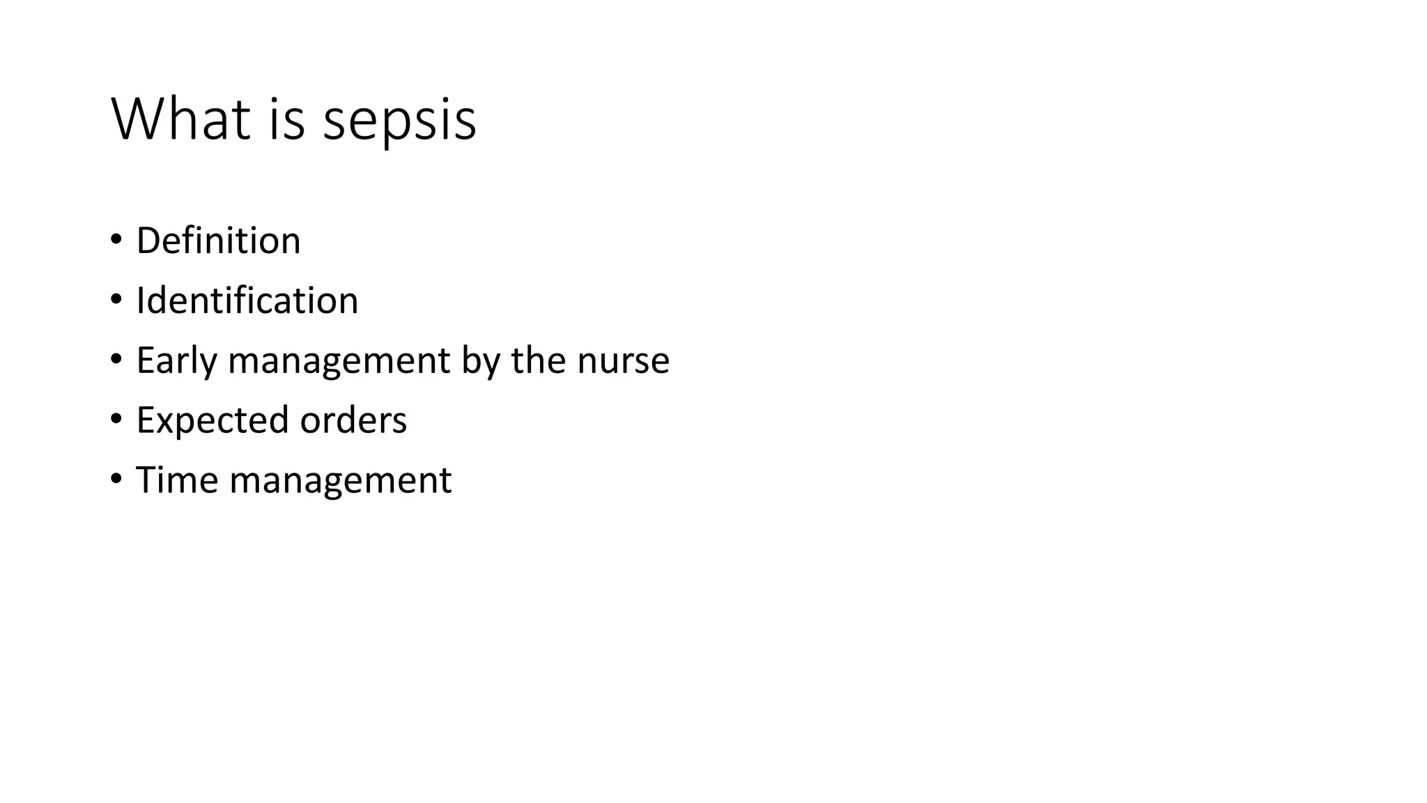 Sepsis for nurses | PPTX