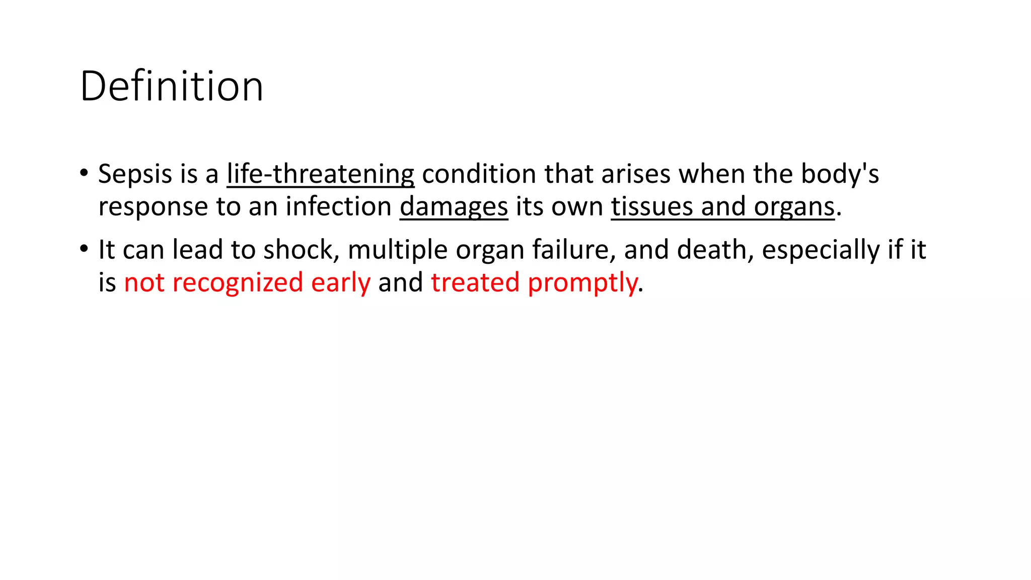 Sepsis for nurses | PPTX