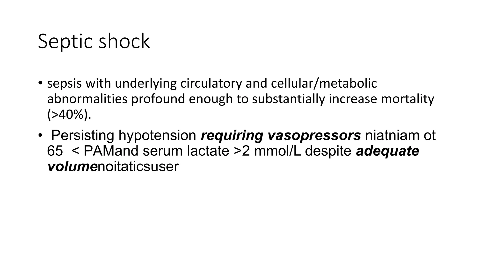 Sepsis for nurses | PPTX