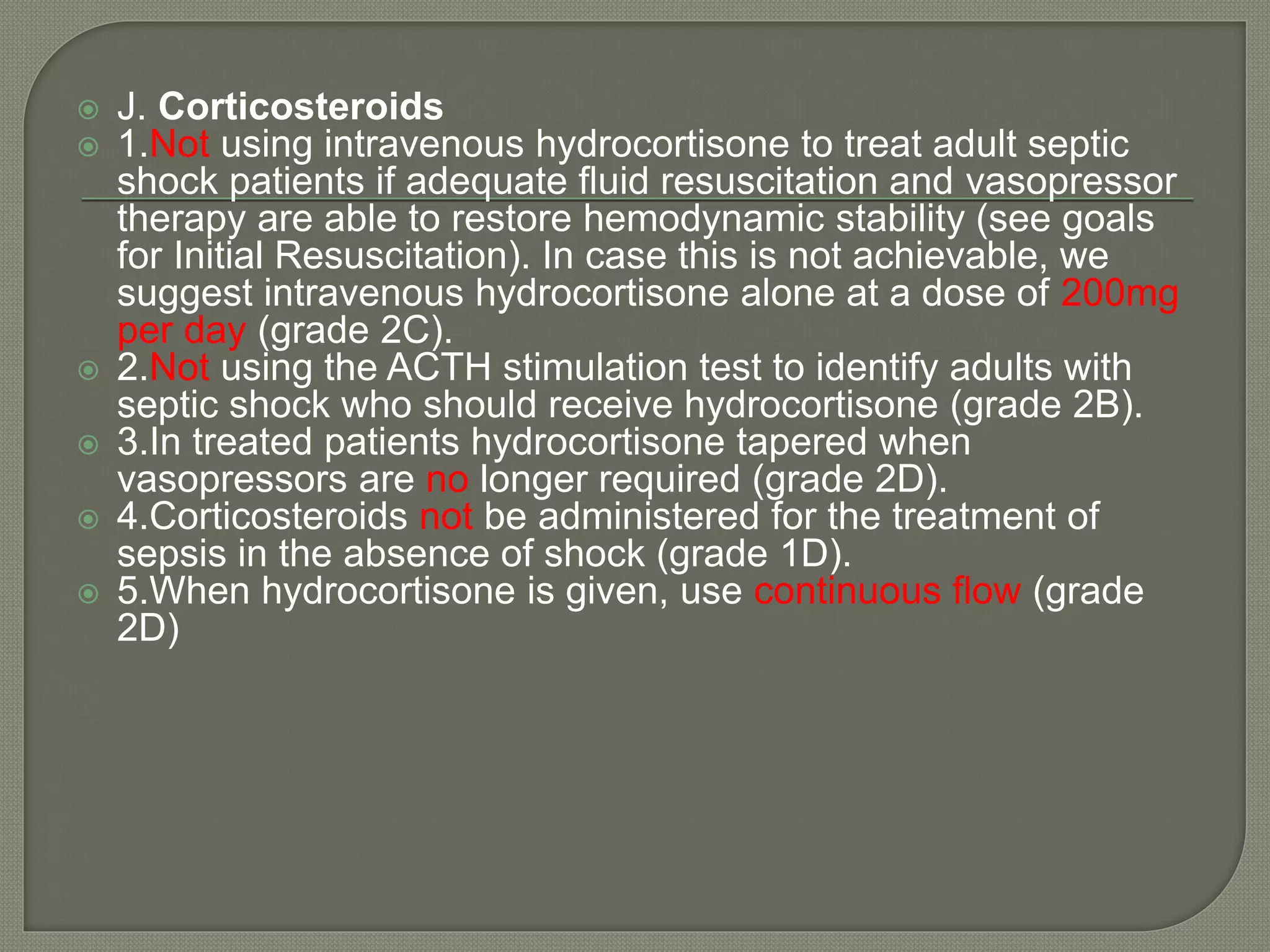 Sepsis guidelines | PPTX