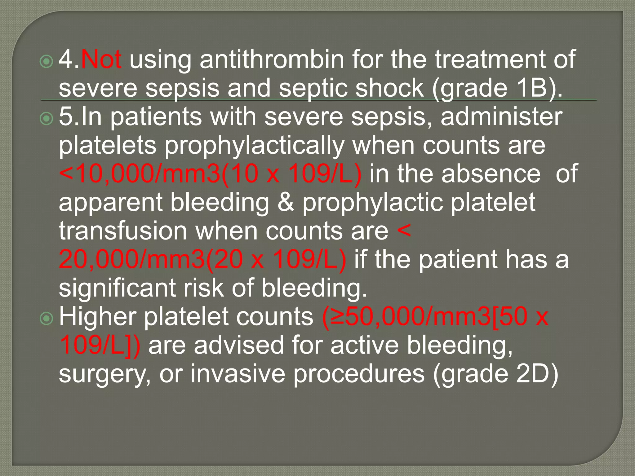 Sepsis guidelines | PPTX