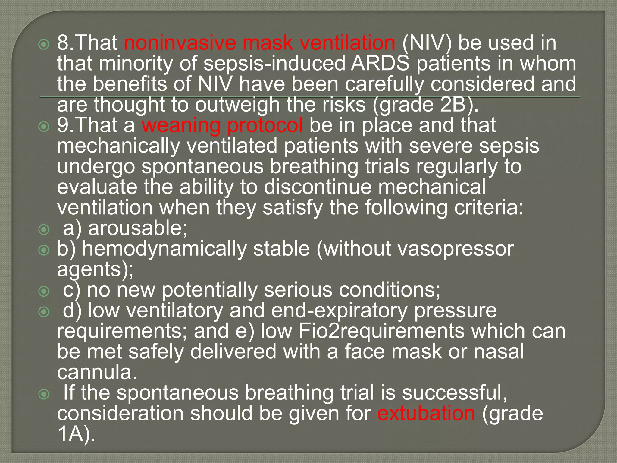 Sepsis guidelines | PPTX