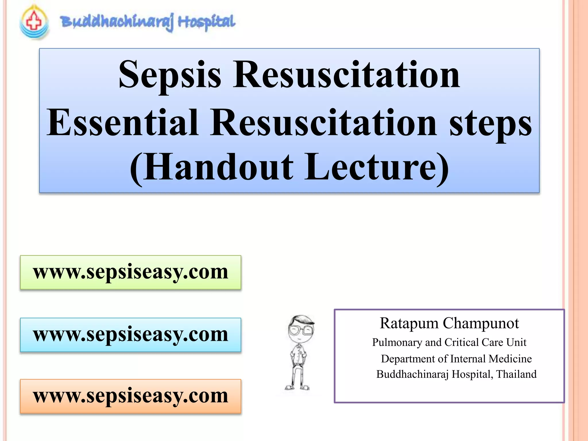 Sepsis easy: strategy to improve outcome | PPTX