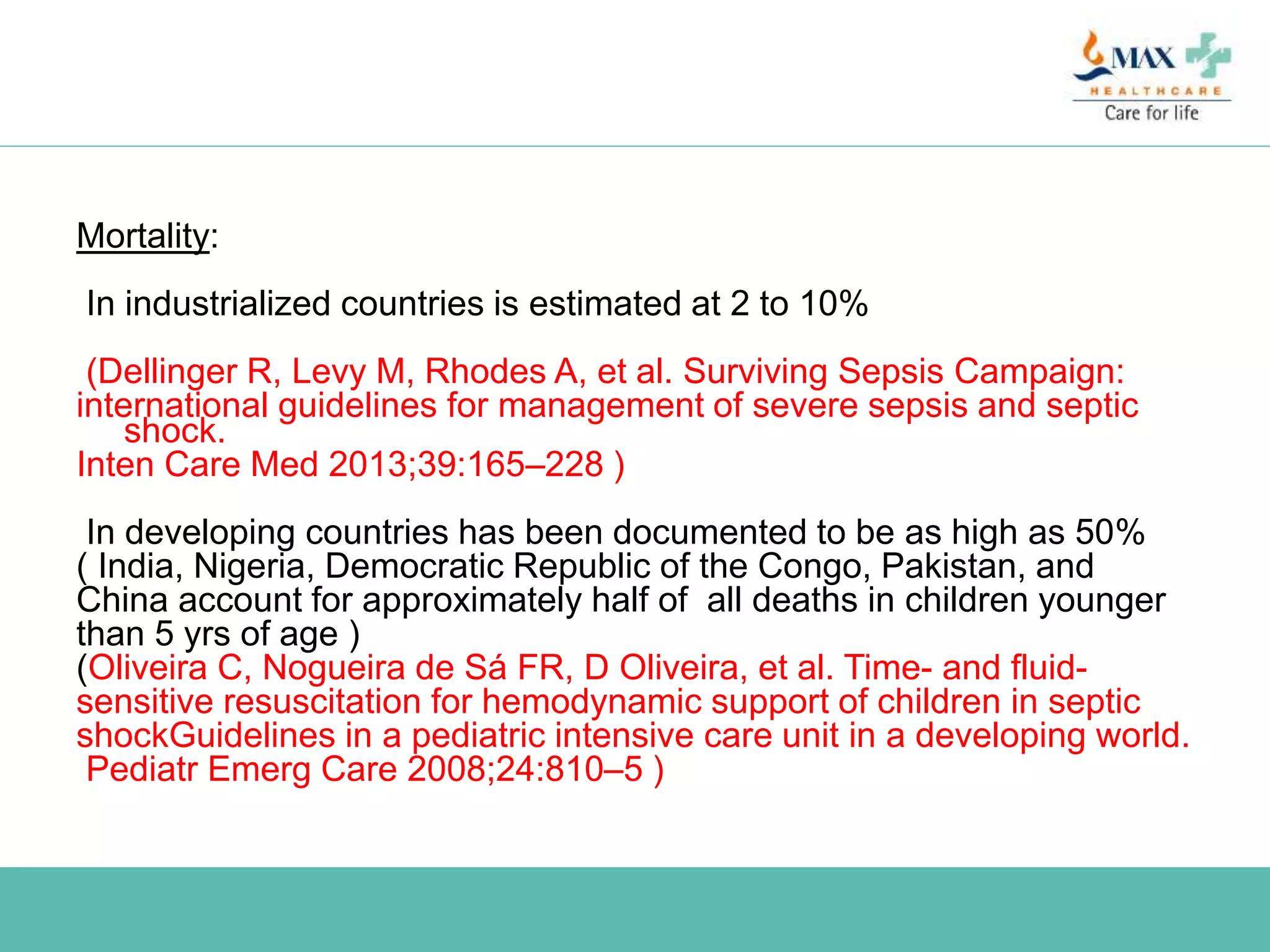 Sepsis in children | PPTX