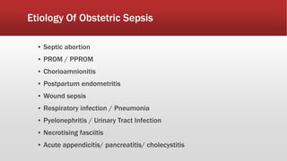 Sepsis in OBGY | PPTX