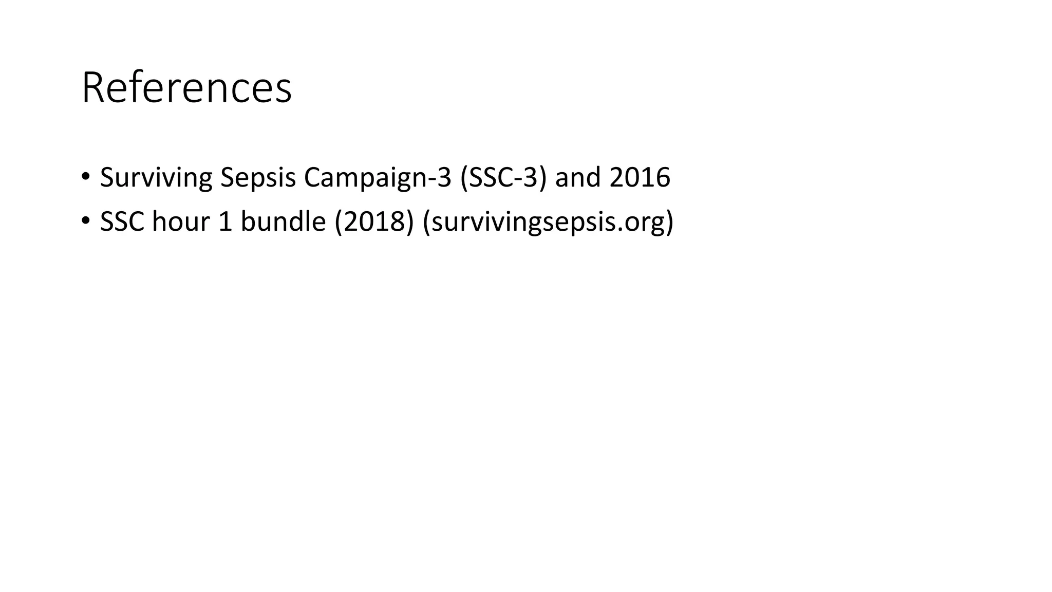 Sepsis management guidelines (SSC) 2018/2019 | PPTX