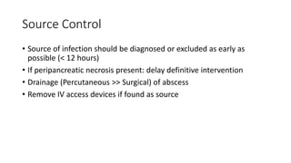Sepsis management guidelines (SSC) 2018/2019 | PPTX
