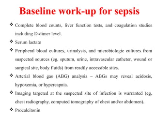 Sepsis managment in hospitalized patients | PPTX