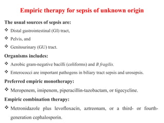 Sepsis managment in hospitalized patients | PPTX