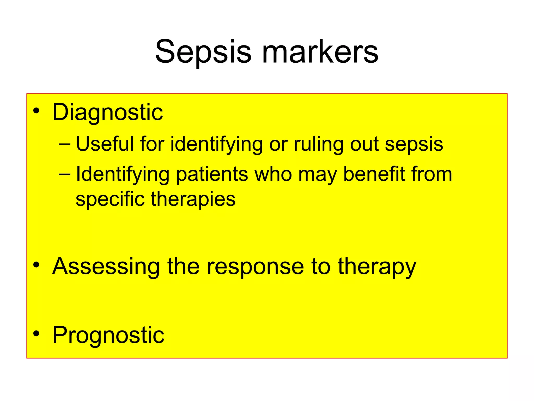 Sepsis markers | PPT