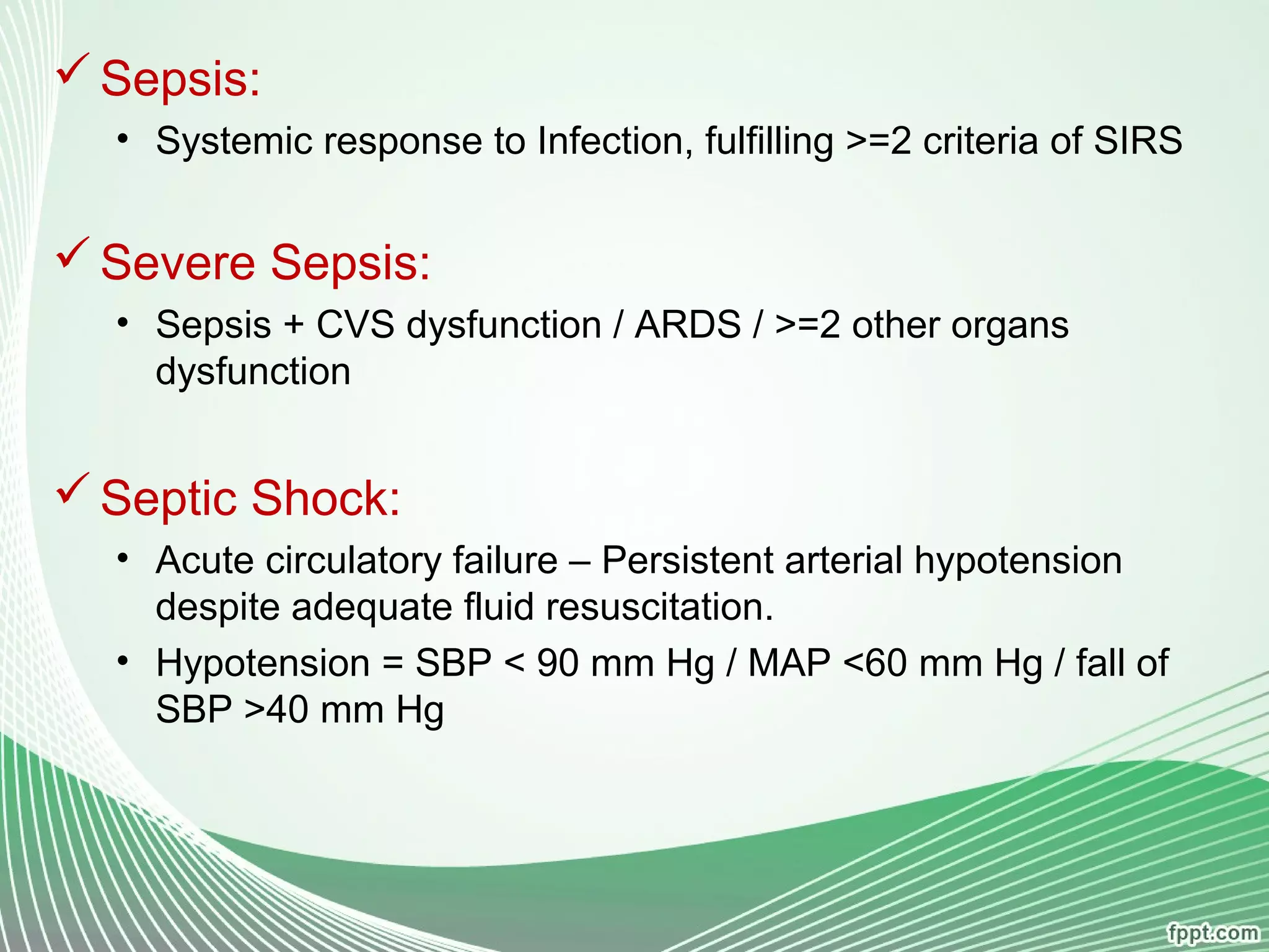 Sepsis Management | PPT