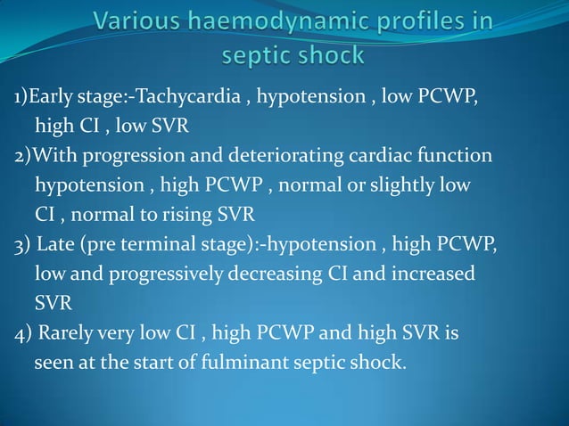 Sepsis – pathophysiology and management | PPTX