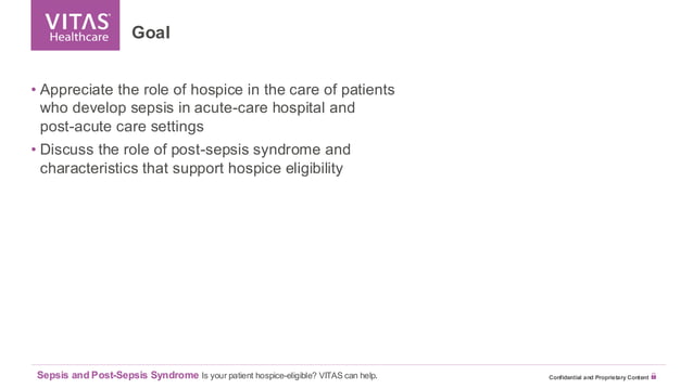 Sepsis and Post-Sepsis Syndrome | VITAS Healthcare | PPT