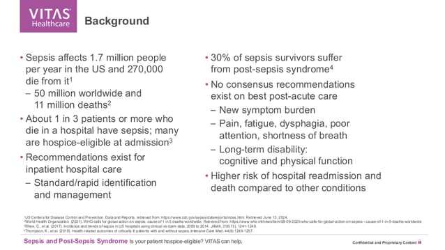 Sepsis and Post-Sepsis Syndrome | VITAS Healthcare | PPT