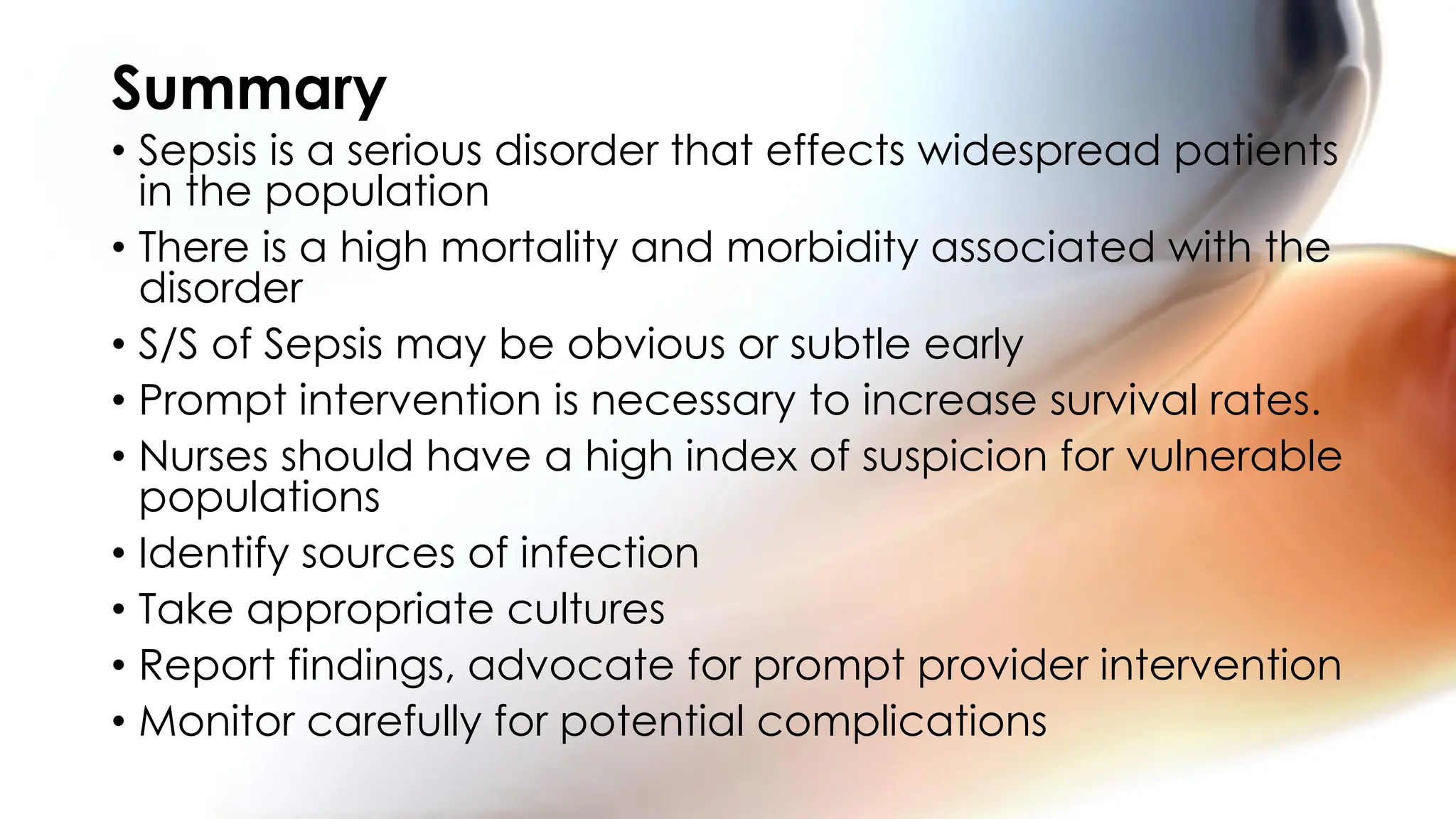 Sepsis Power Point Slides.pdf how to diagnose prevention | PDF