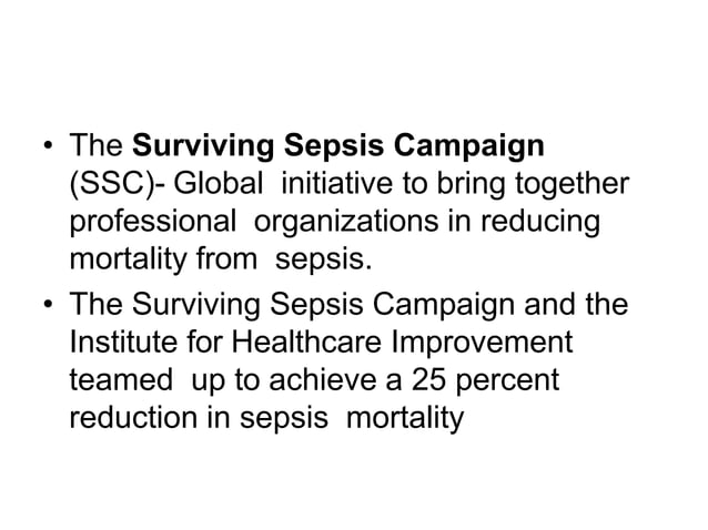 Sepsis, Septic Shock and Surviving Sepsis Guidelines | PPTX | First Aid ...