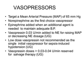 Sepsis, Septic Shock and Surviving Sepsis Guidelines | PPTX