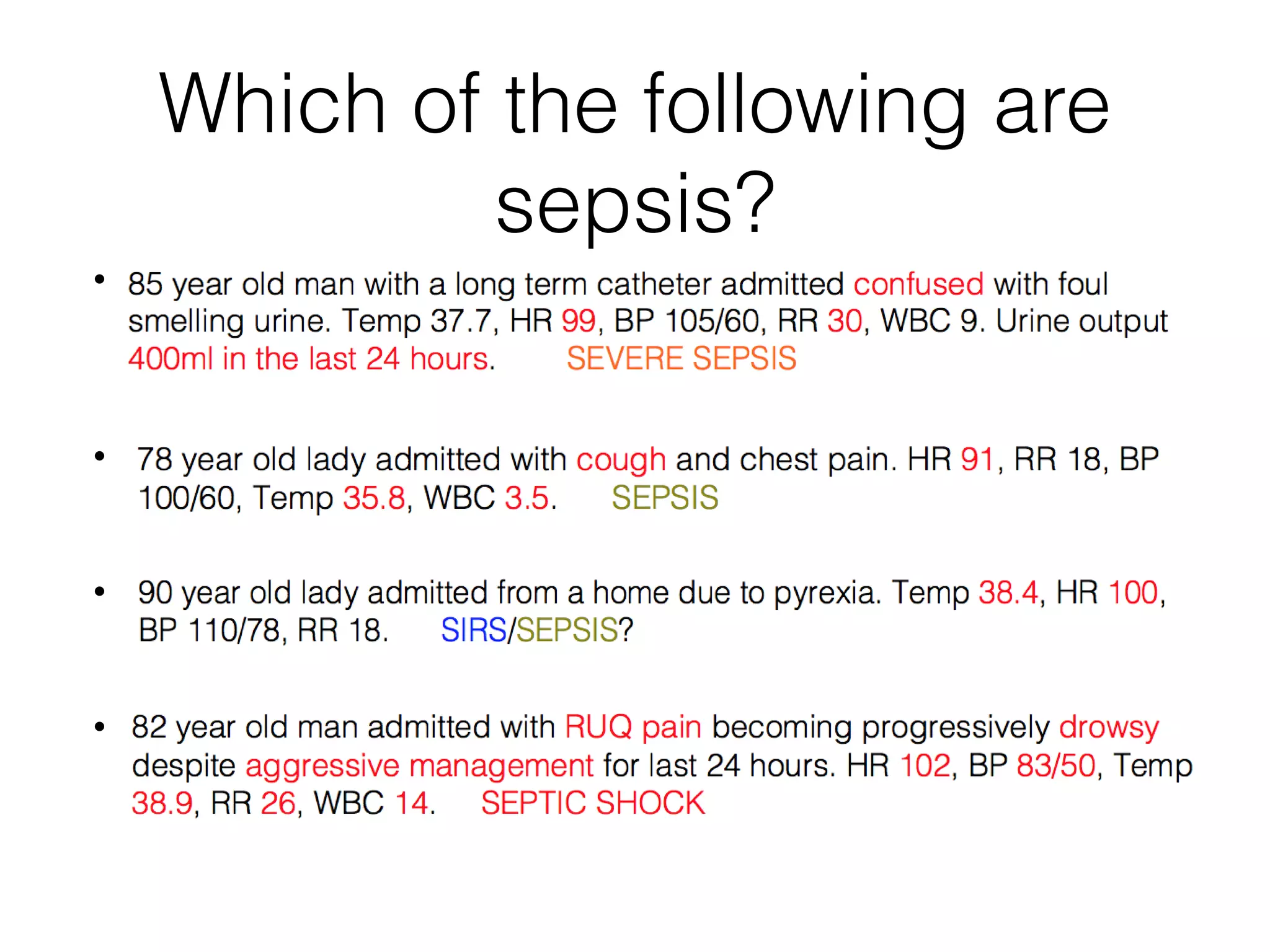 Sepsis in the elderly - Dafydd Loughran | PPT