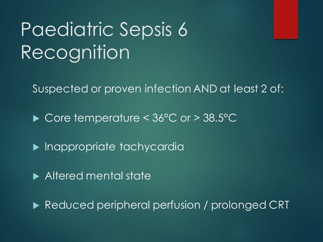 RCEM Paediatric Sepsis Talk | PDF