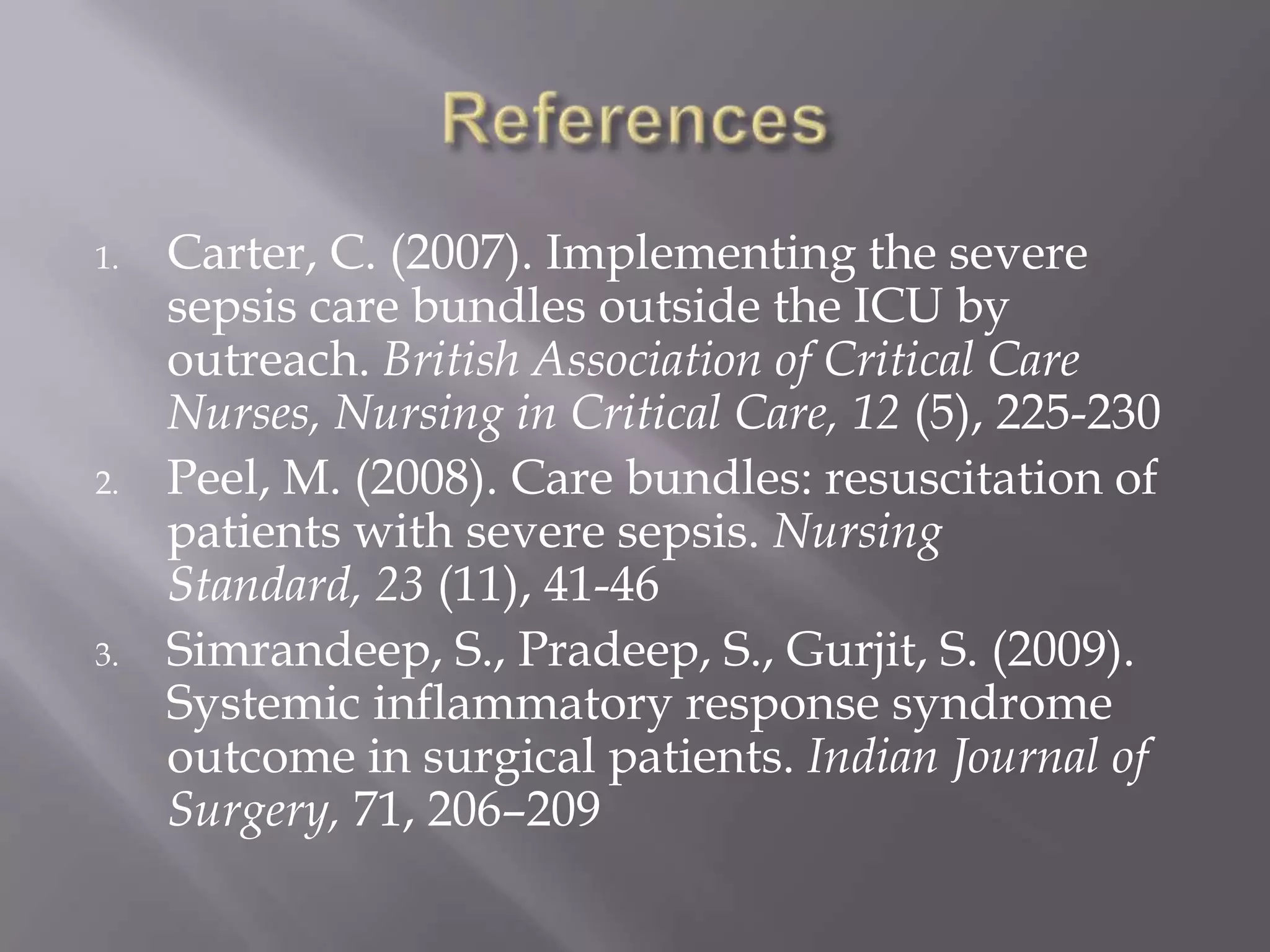 Sepsis resuscitation bundle | PPTX