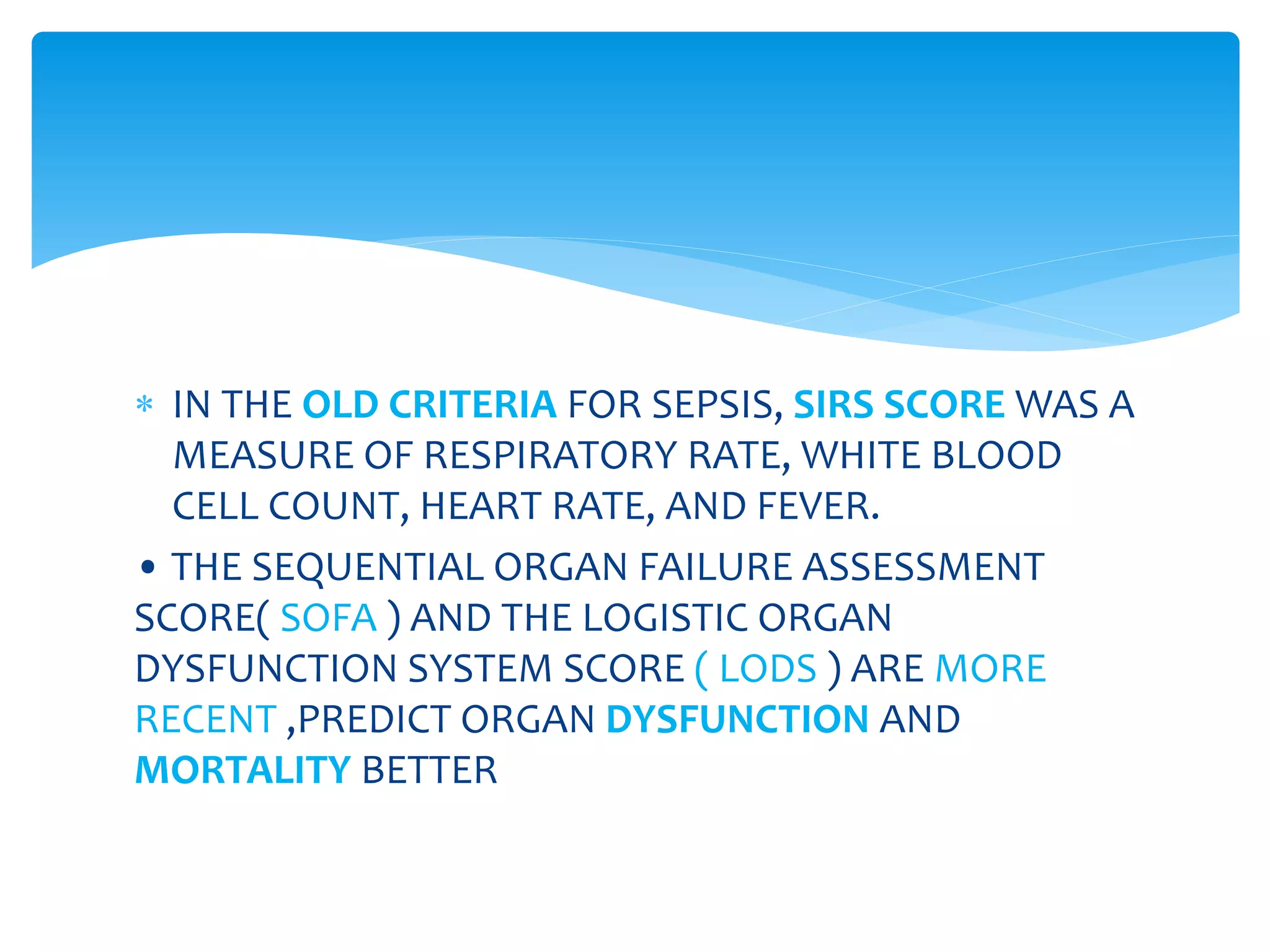 Sepsis scoring | PPTX