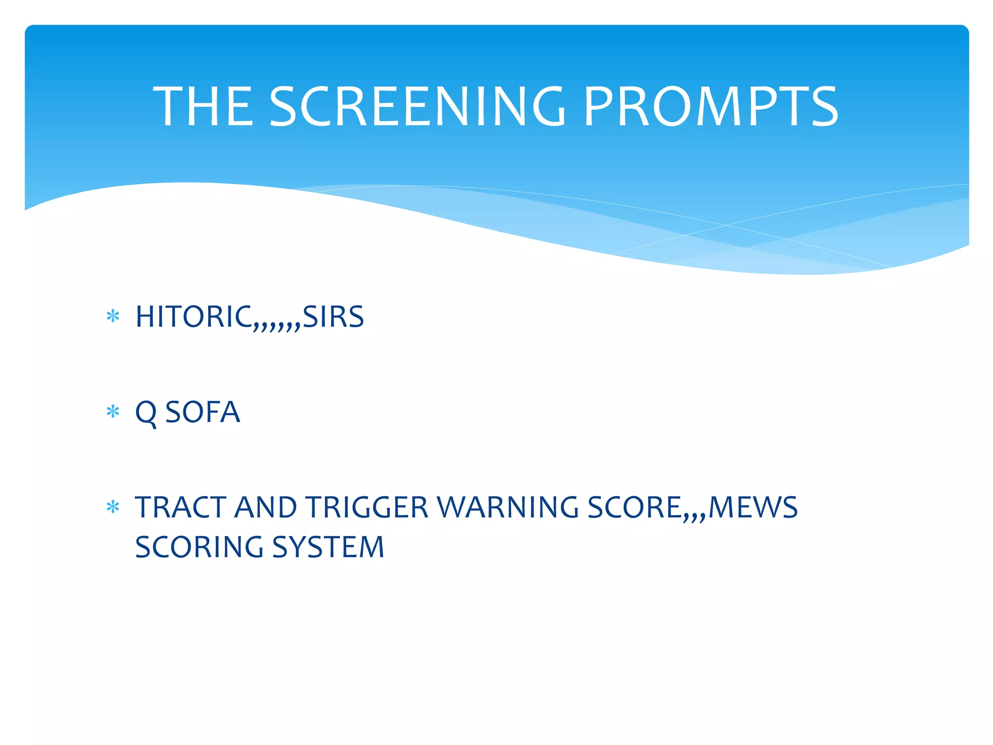 Sepsis scoring | PPTX