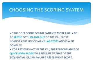 Sepsis scoring | PPTX