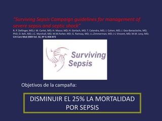Sepsis, sepsis grave y shock septico | PPTX