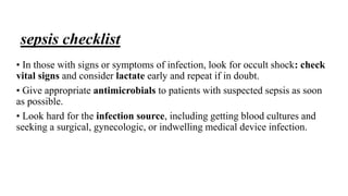 Approach to Sepsis & Septic Shock in Emergency Medicine. | PPTX