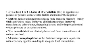 Approach to Sepsis & Septic Shock in Emergency Medicine. | PPTX