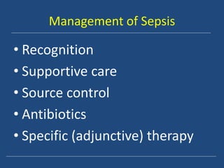 Sepsis & septic shock an updated management | PPTX