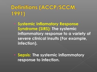 SIRS, MODS, Sepsis | PPT