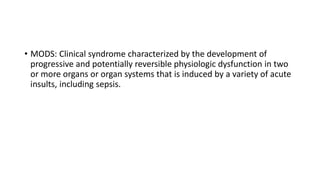 Sepsis syndrome | PPTX