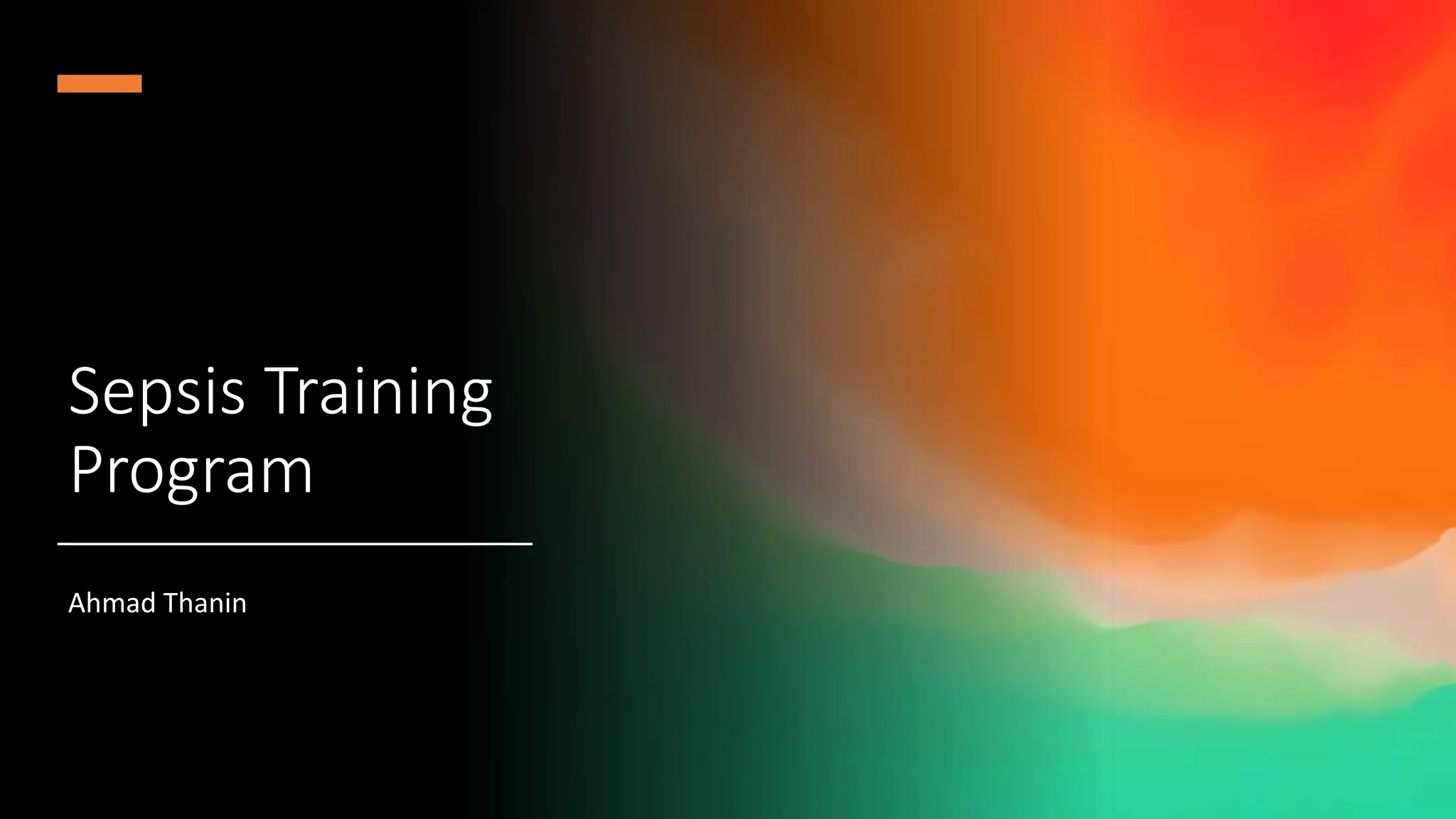Sepsis Training Program | PPTX