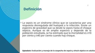 Sepsis y choque séptico paciente critico en emergencia | PPTX