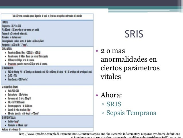 Sepsis y SRIS