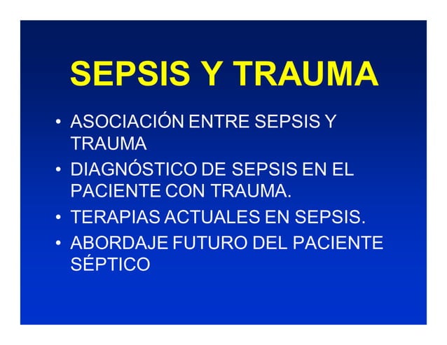 Sepsis y Trauma | PPT