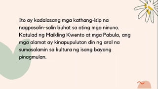 ang pinagmulan ng araw, bituin at buwan filipino 7 | PPTX