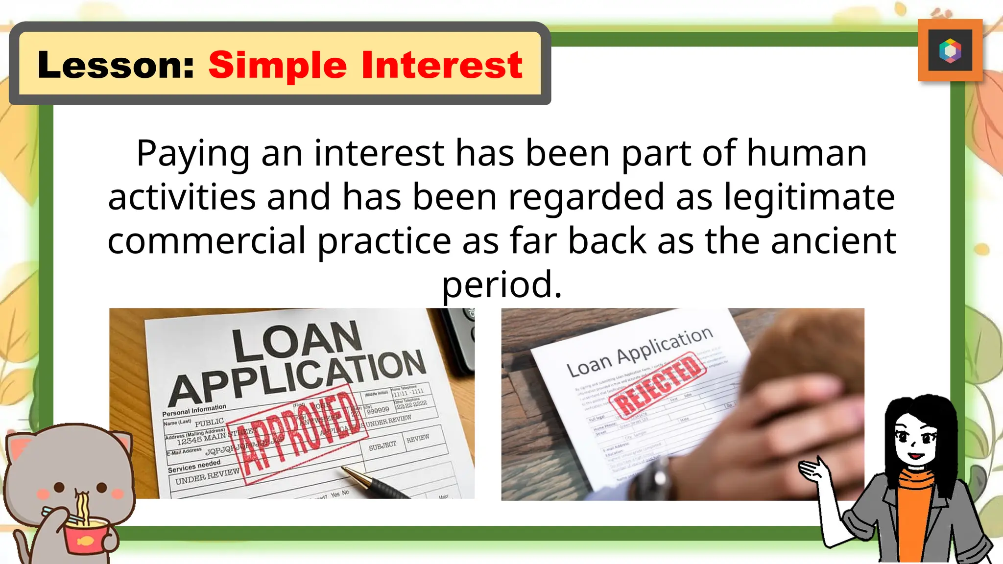 SIMPLE INTEREST general mathematics gr11 | PPTX