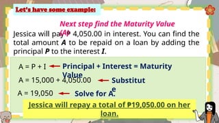 SIMPLE INTEREST general mathematics gr11 | PPTX