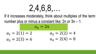 MATH G10 SEQUENCES, different types, and solutions | PPTX