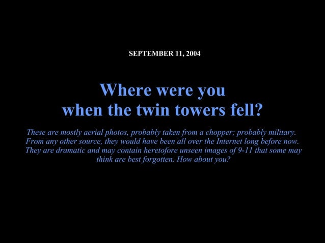 September 11, 2001 | PPS