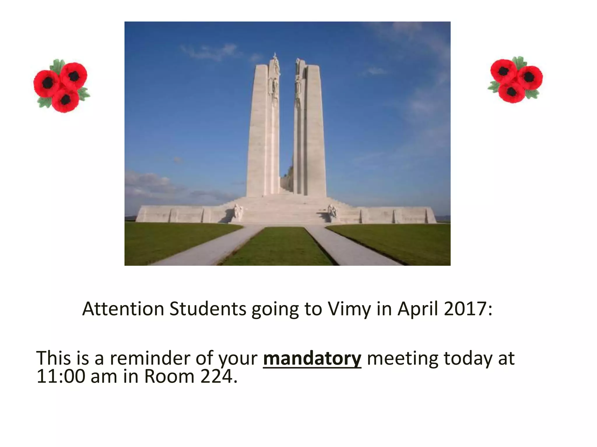 Stayner Collegiate Institute Announcements - September 13, 2016 | PPT