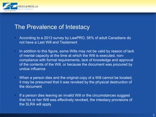 Intestacy | PPT | Life Insurance | Insurance