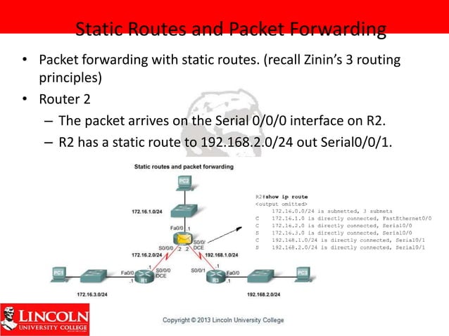 Sept 2017 static routing and packet forwarding | PPTX