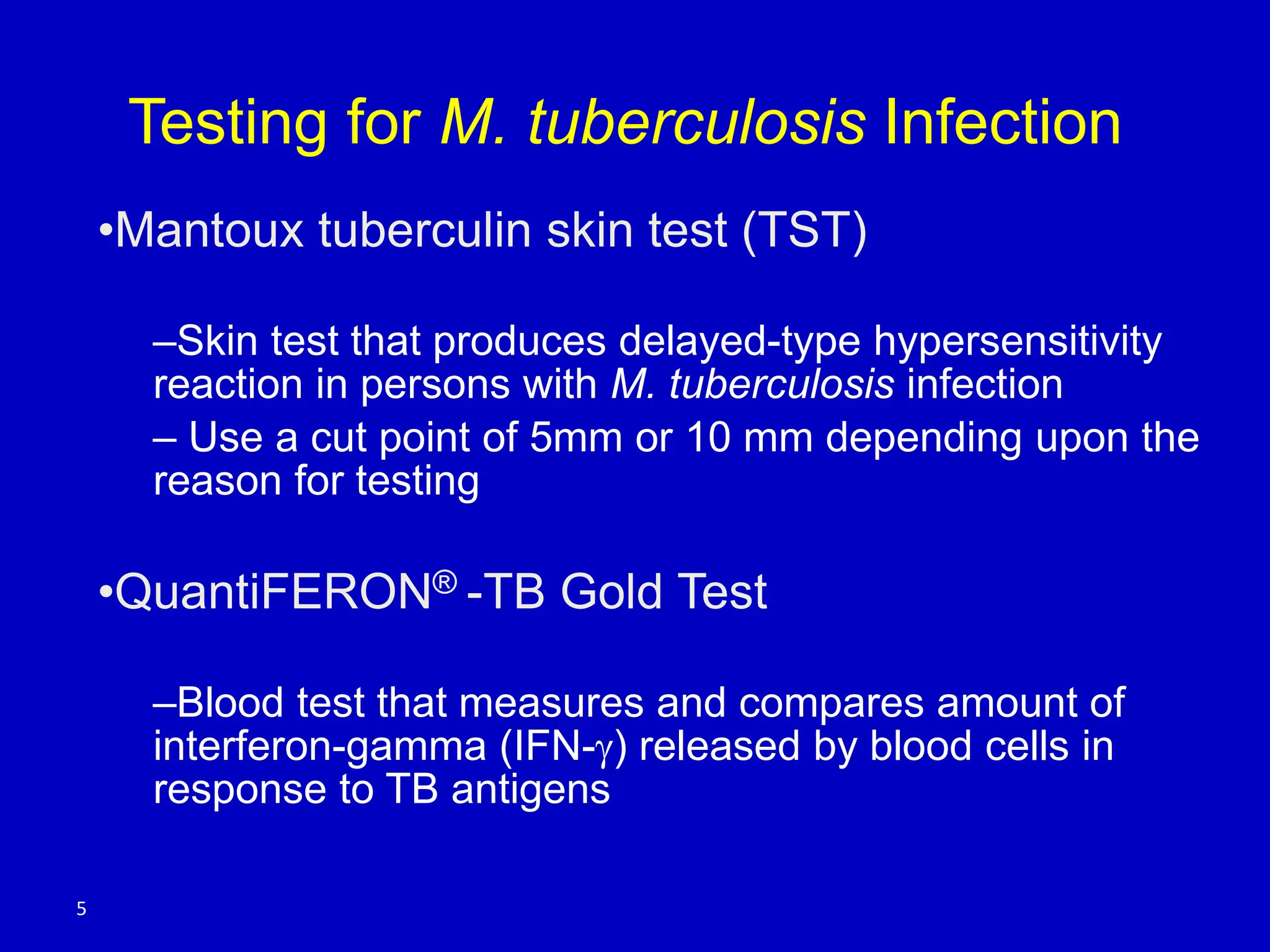 Tuberculosis disease and latent tuberculosis infection | PPT