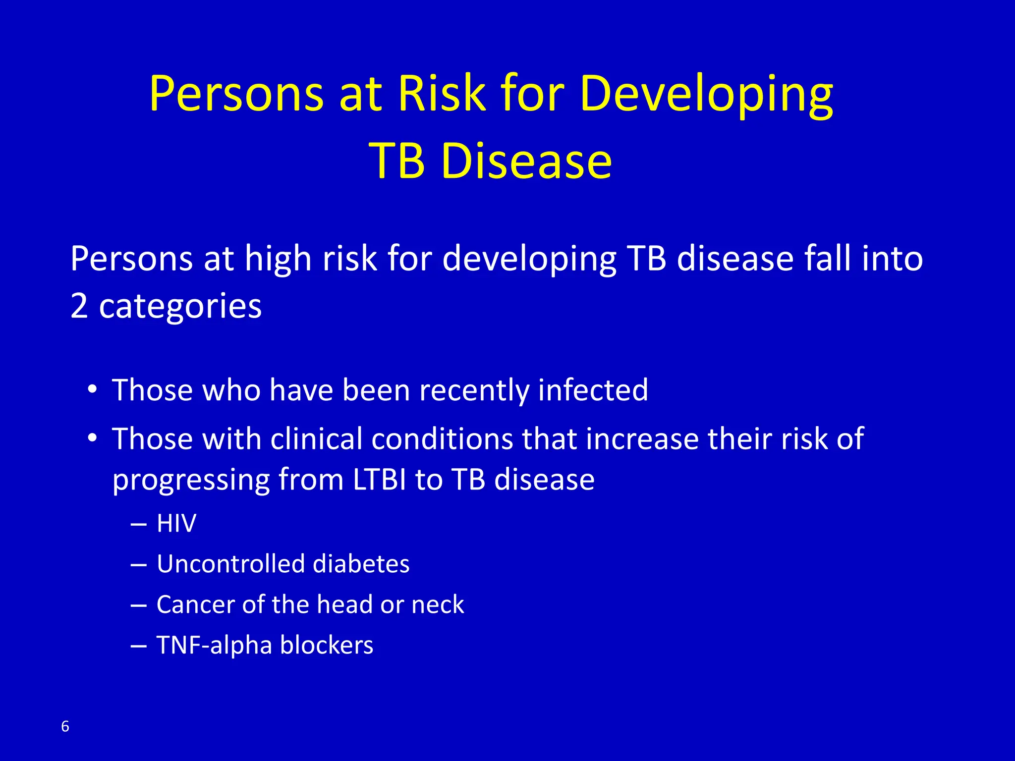 Tuberculosis disease and latent tuberculosis infection | PPT