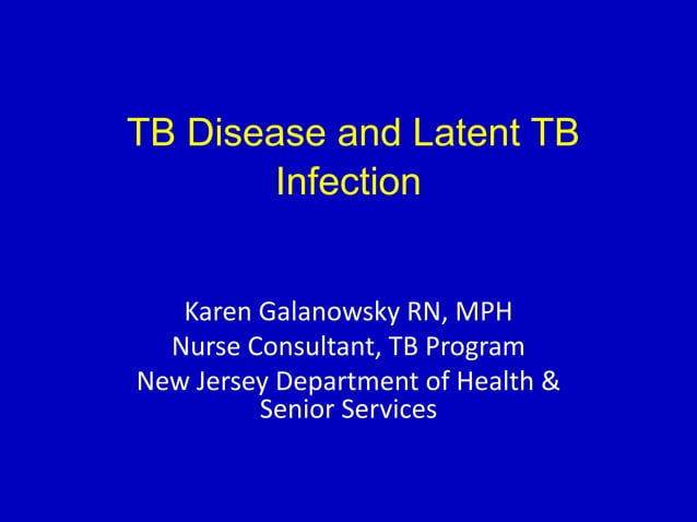 Tuberculosis disease and latent tuberculosis infection | PPT